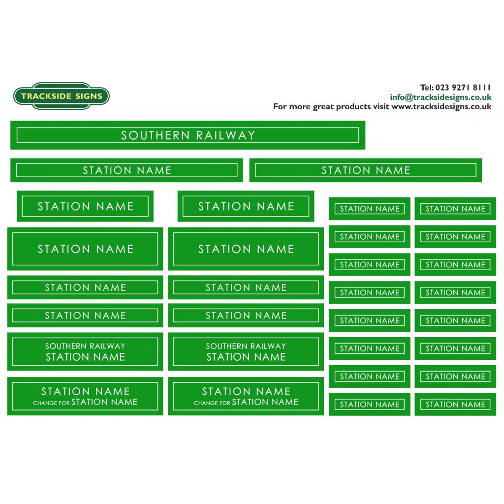 Southern Railway - Station Name Signs - O Gauge | Model Railway Signs ...