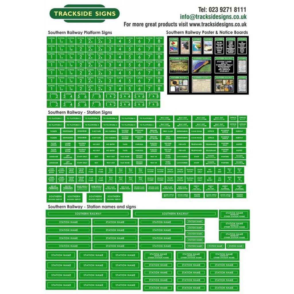 Southern Railway Full Station Sign Sets - N Gauge | Model Railway ...
