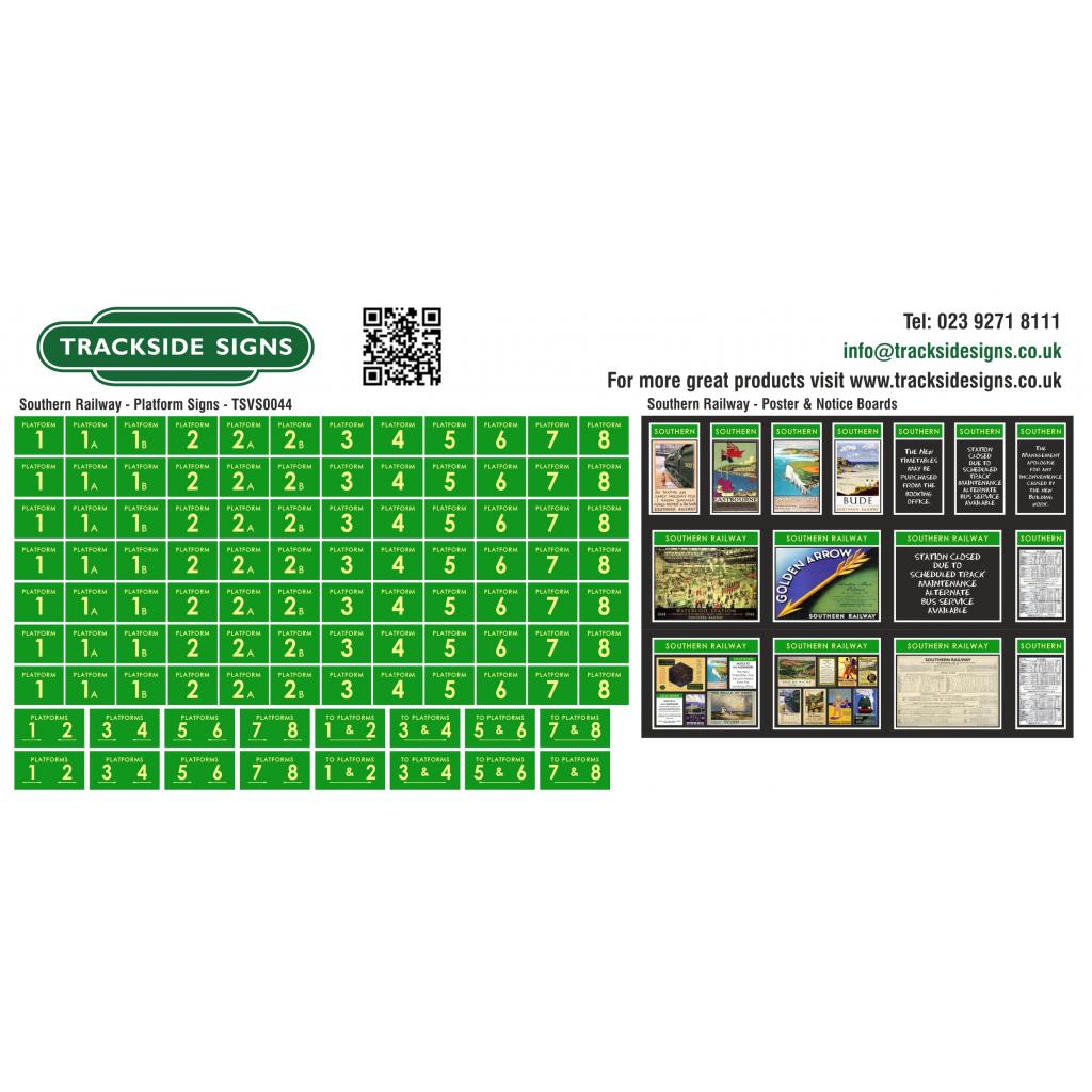 Southern Railway Full Station Set - OO Gauge | Model Railway Signs ...