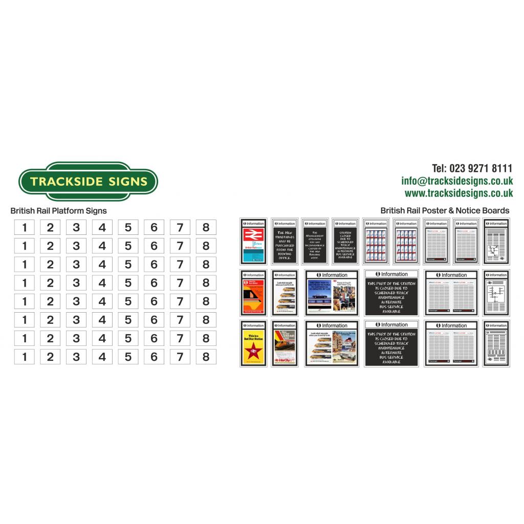 Platform Signs and Posterboards - OO Gauge | Model Railway Signs ...