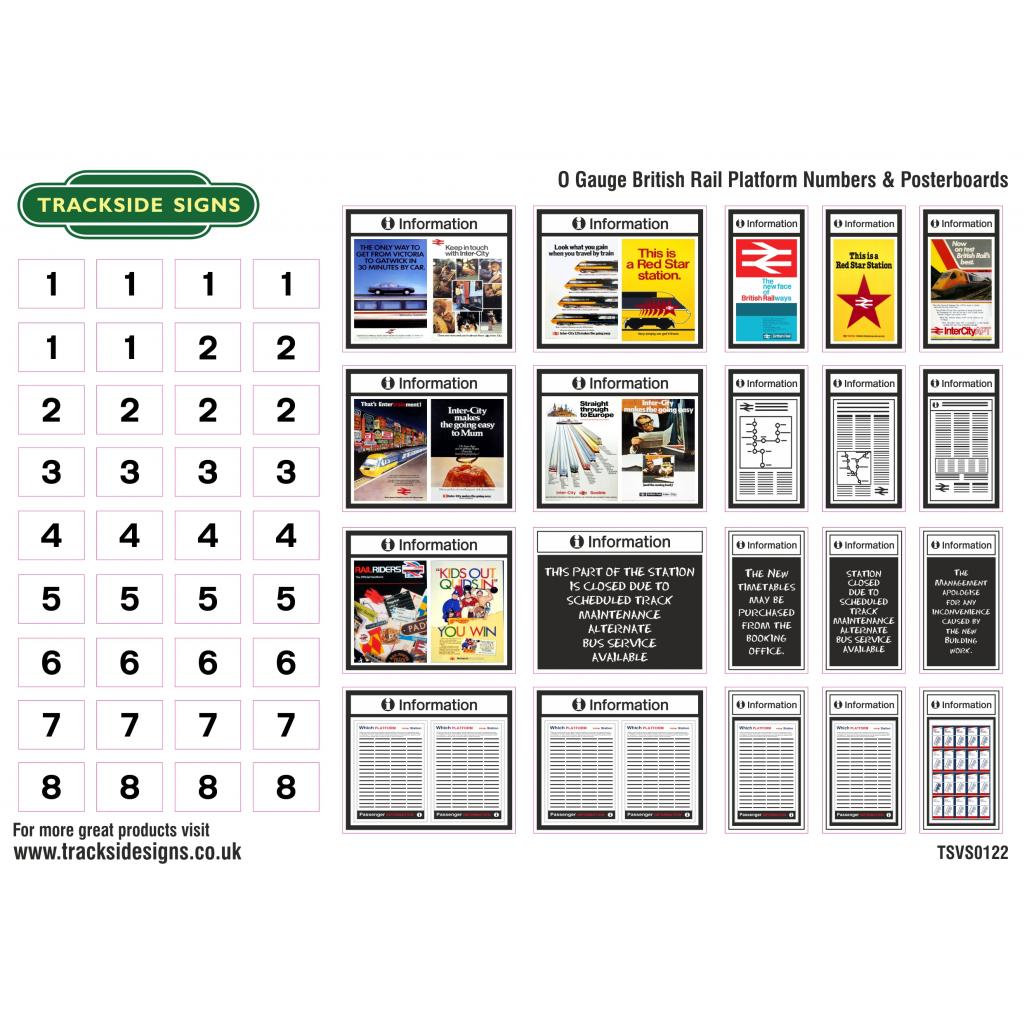 British Rail Full Station Sign Set - O Gauge | Model Railway Signs ...