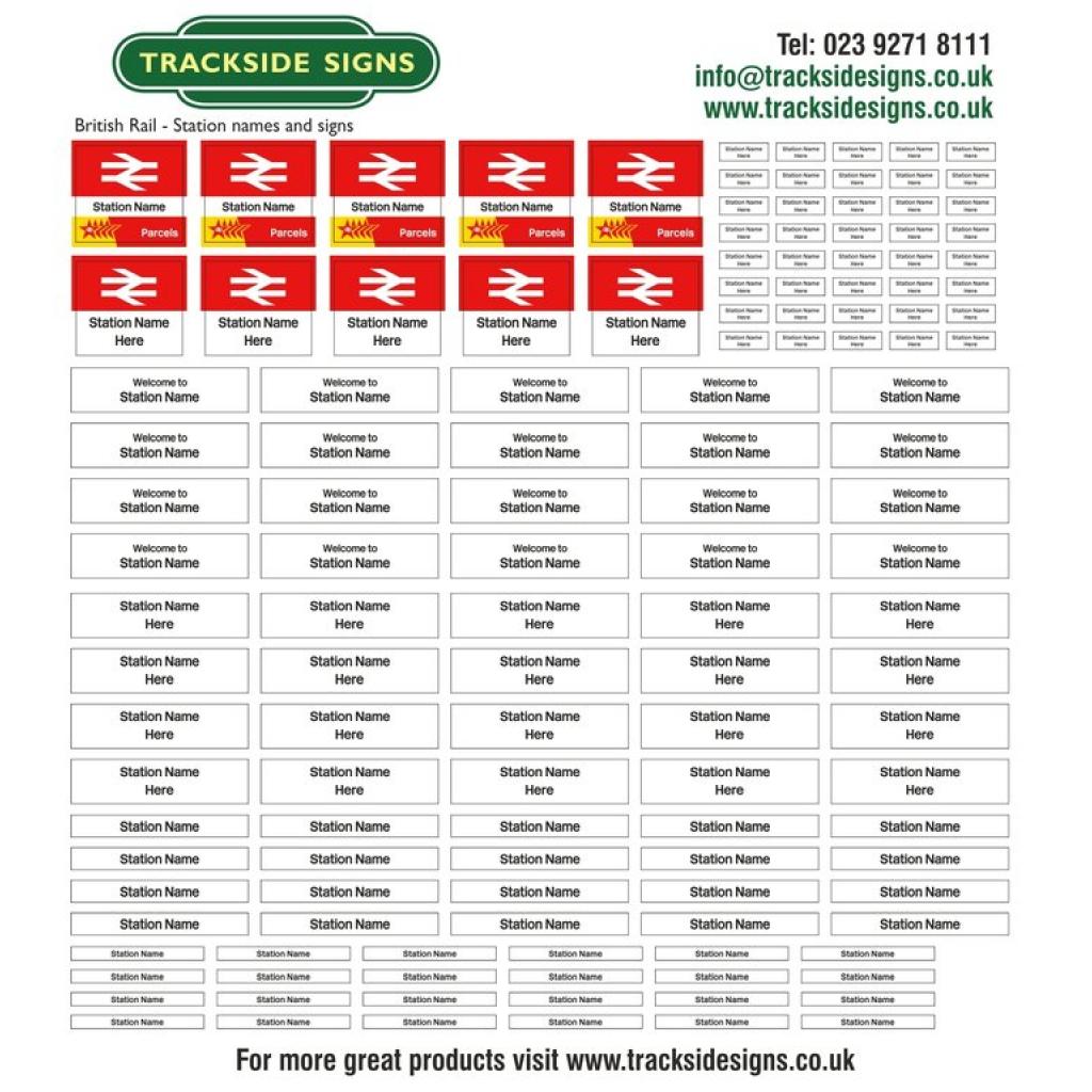 British Rail Station Name Only Signs - N Gauge | Model Railway ...