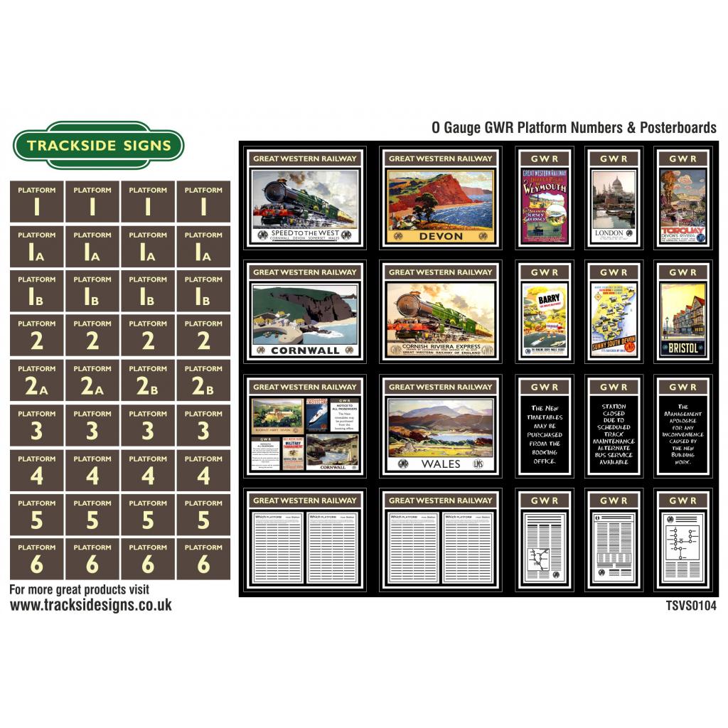 GWR - Full Station Sign Set - O Gauge | Model Railway Signs | Trackside ...