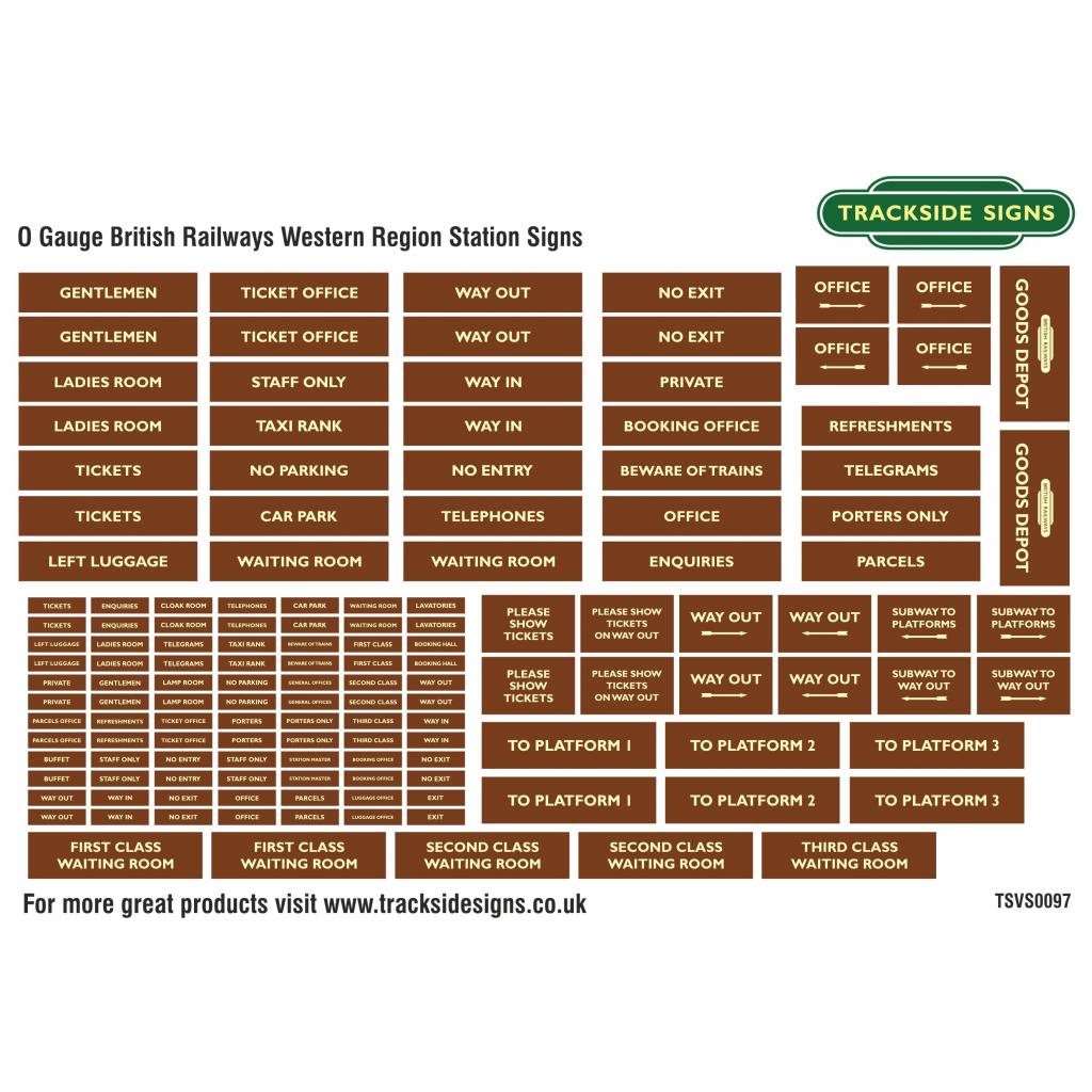 British Railways Western Region General Station Signs - O Gauge | Model ...