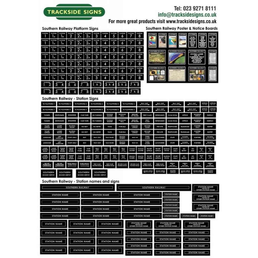 Southern Railway Full Station Sign Sets - N Gauge | Model Railway ...