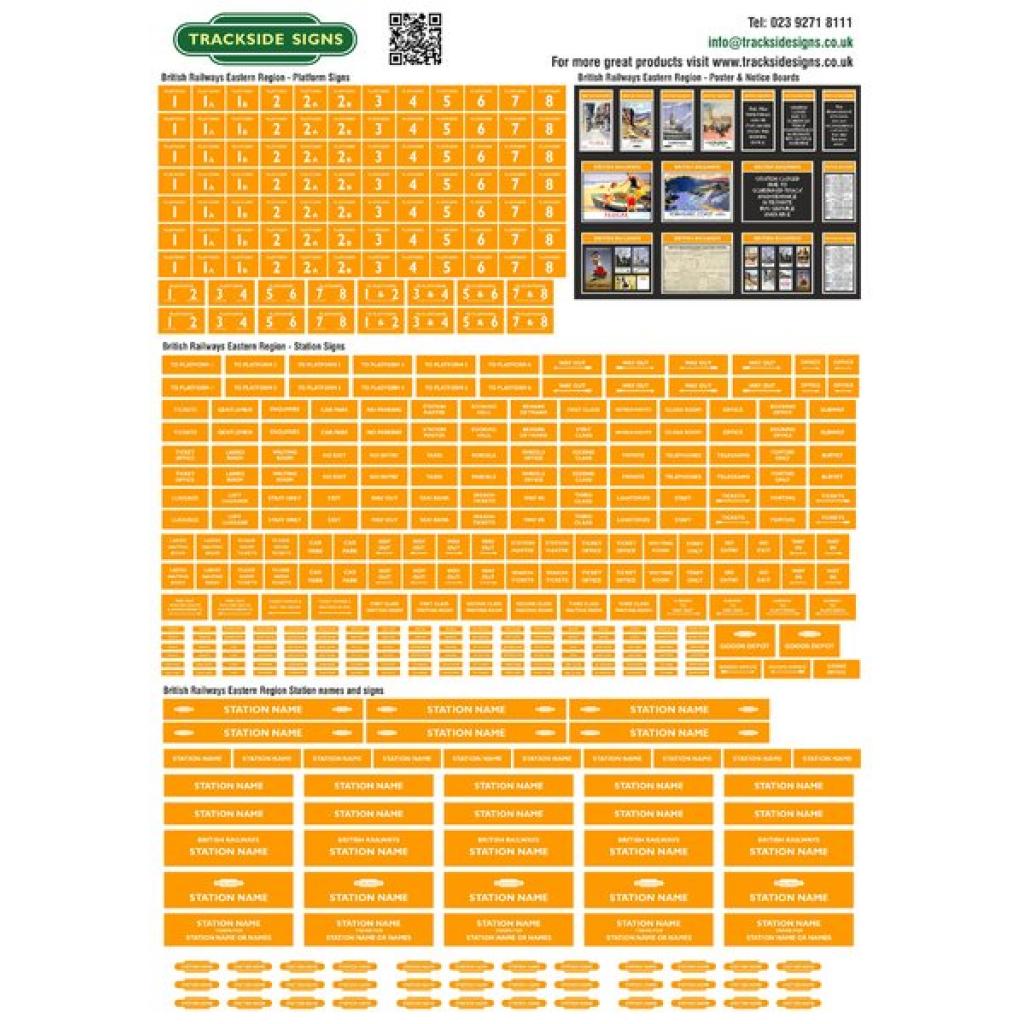 British Railways North Eastern Region Station Signs Full Set - OO Gauge ...