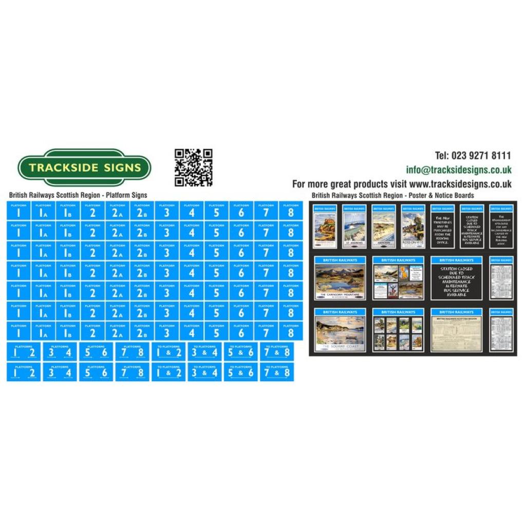 Platform Signs and Posterboards - OO Gauge | Model Railway Signs ...