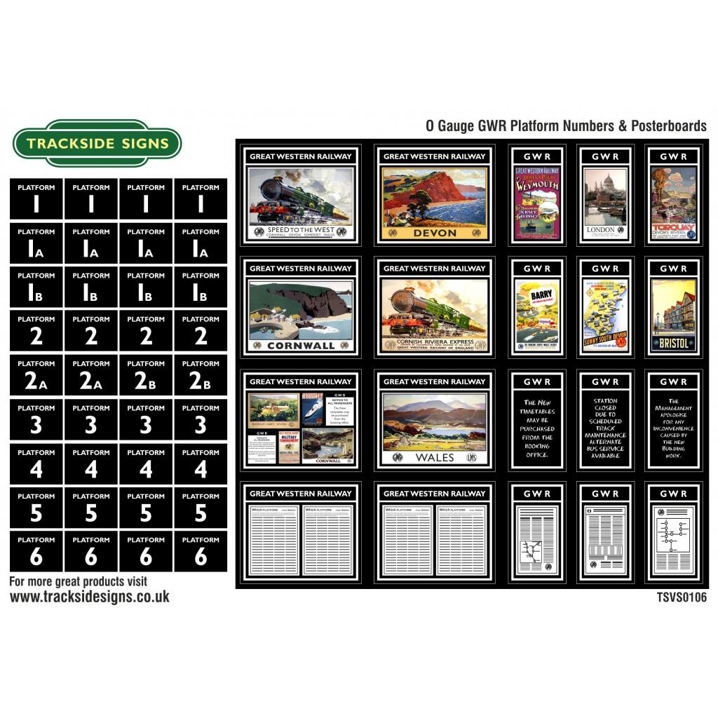 GWR - Full Station Sign Set - O Gauge | Model Railway Signs | Trackside ...