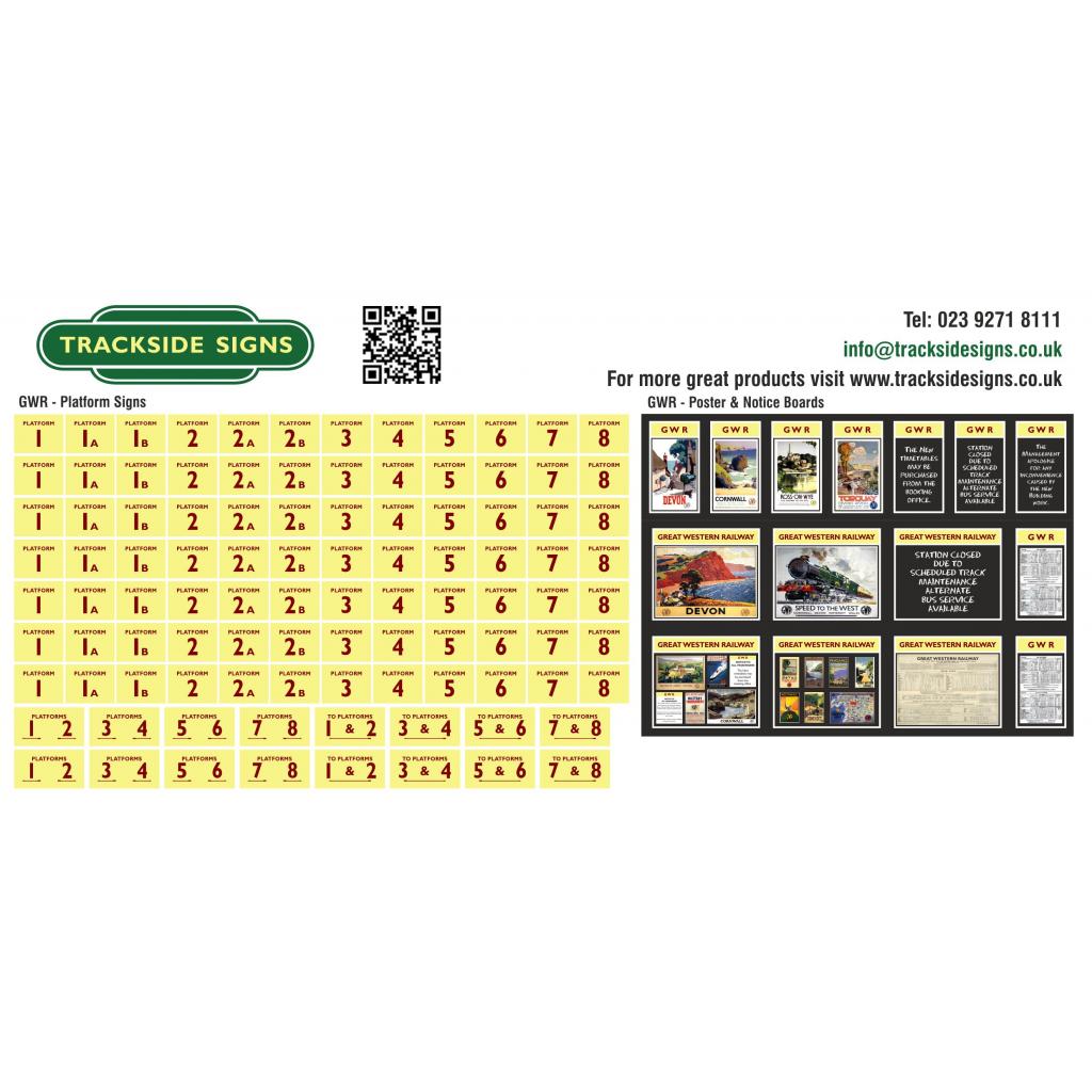 GWR Full Station Set - OO Gauge | Model Railway Name Signs | Trackside ...
