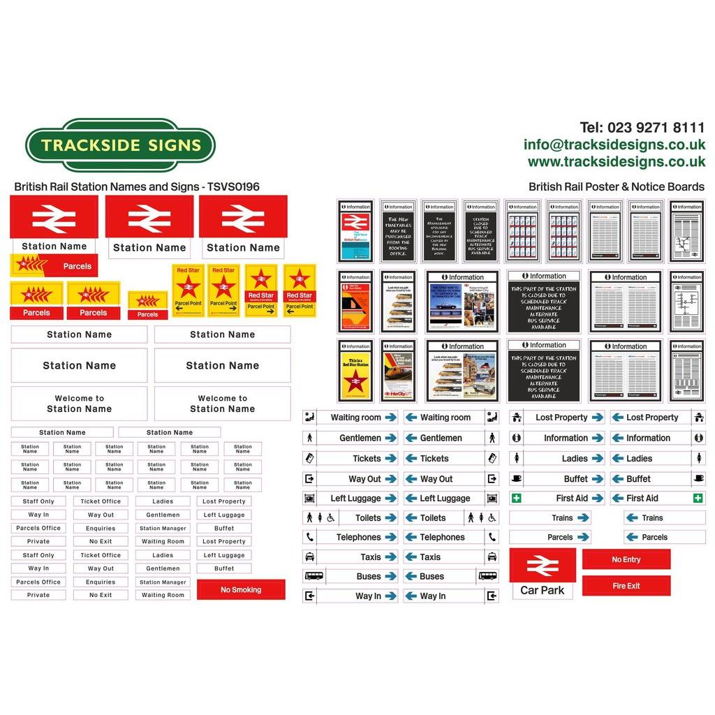 British Rail Small Station Sign Packs - OO Gauge | Model Railway ...