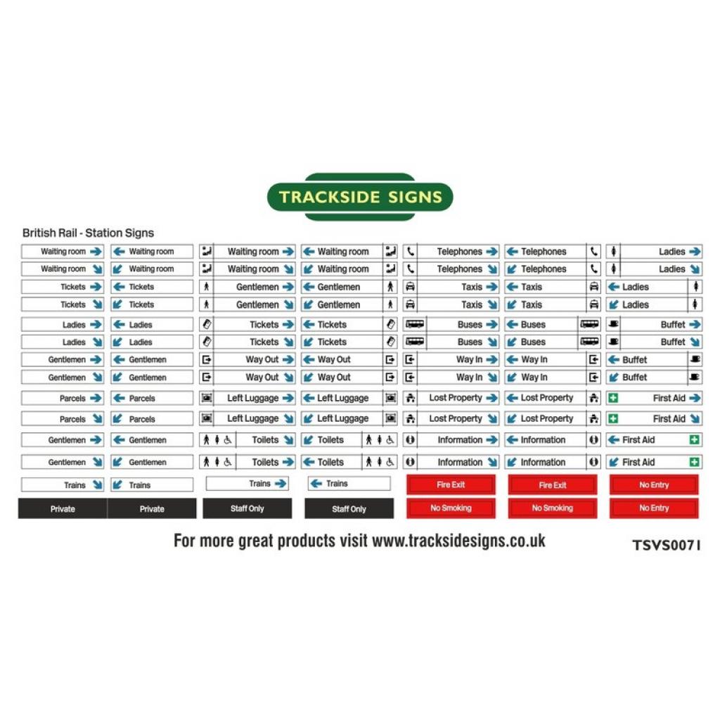 British Rail General Station Signs - N Gauge