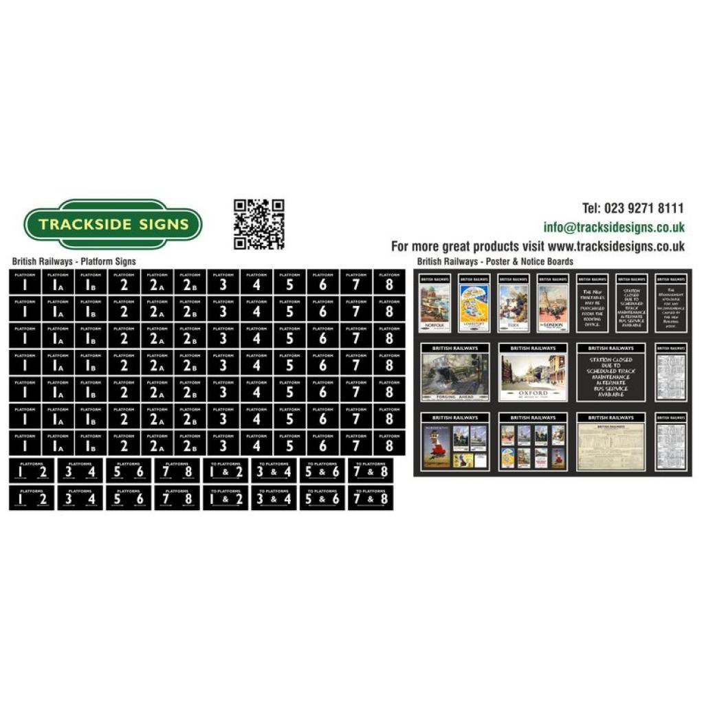 Platform Signs and Posterboards - OO Gauge | Model Railway Signs ...