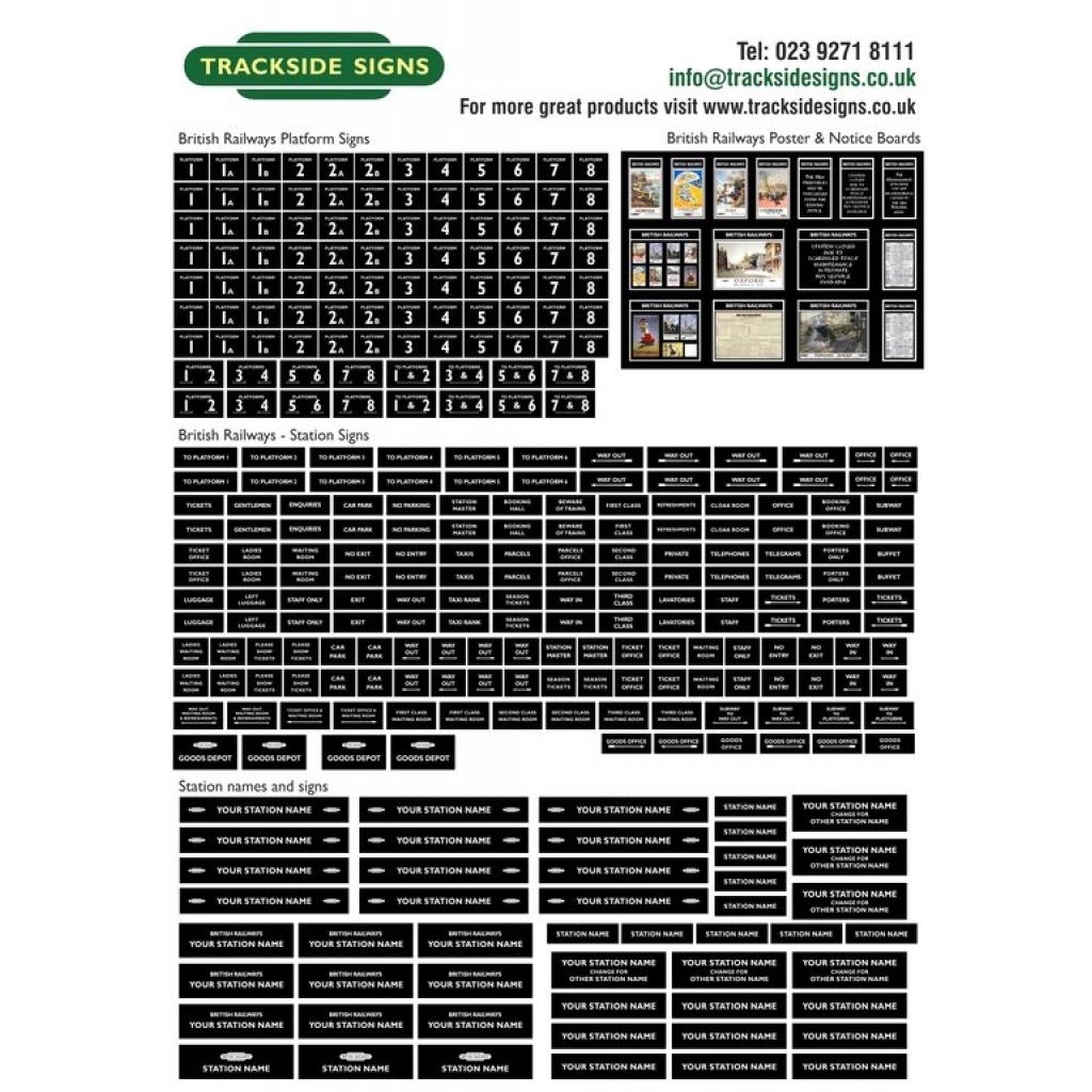 British Railways Full Station Sign Set - N Gauge | Model Railway ...