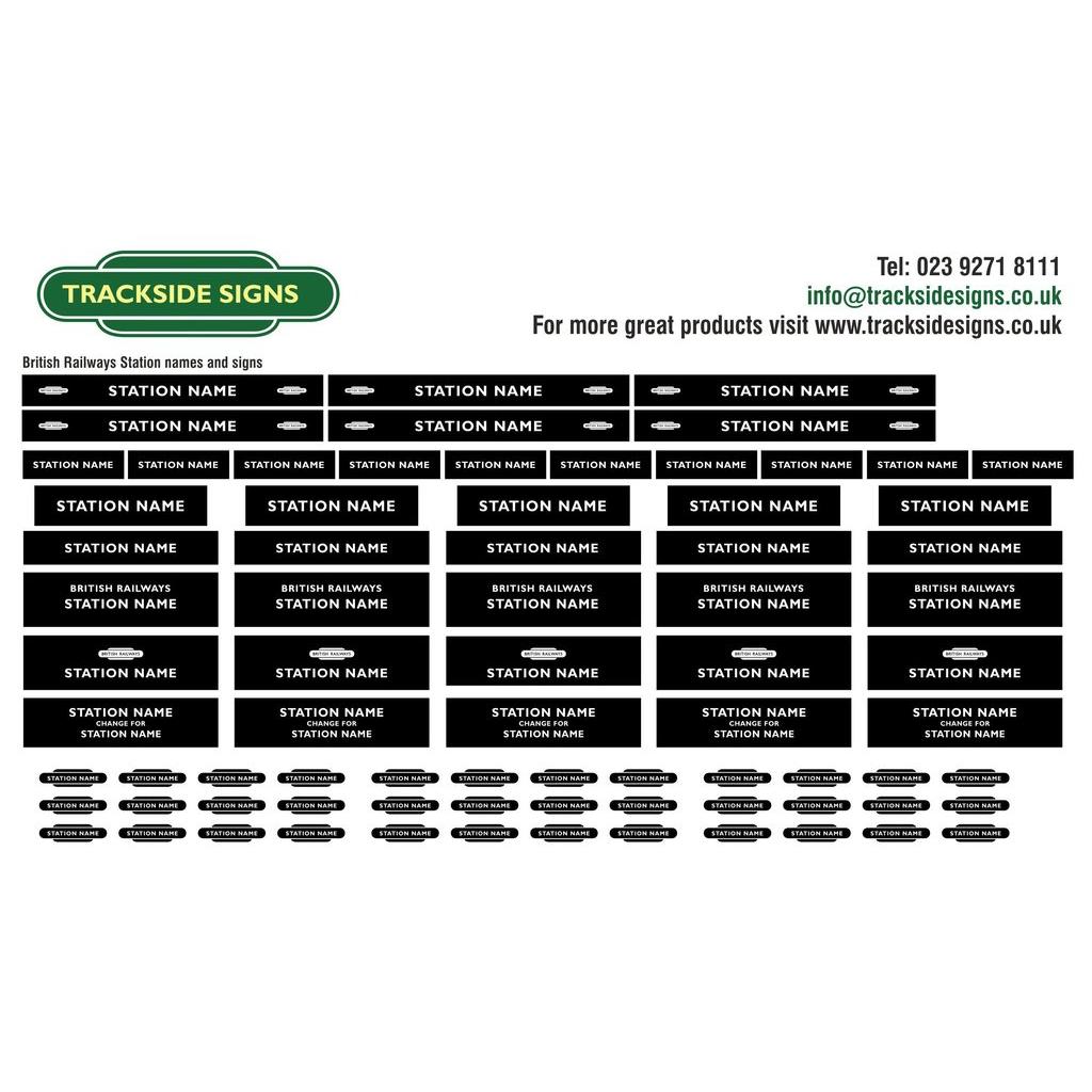 British Railways Station Name Signs - OO Gauge | Model Railway ...