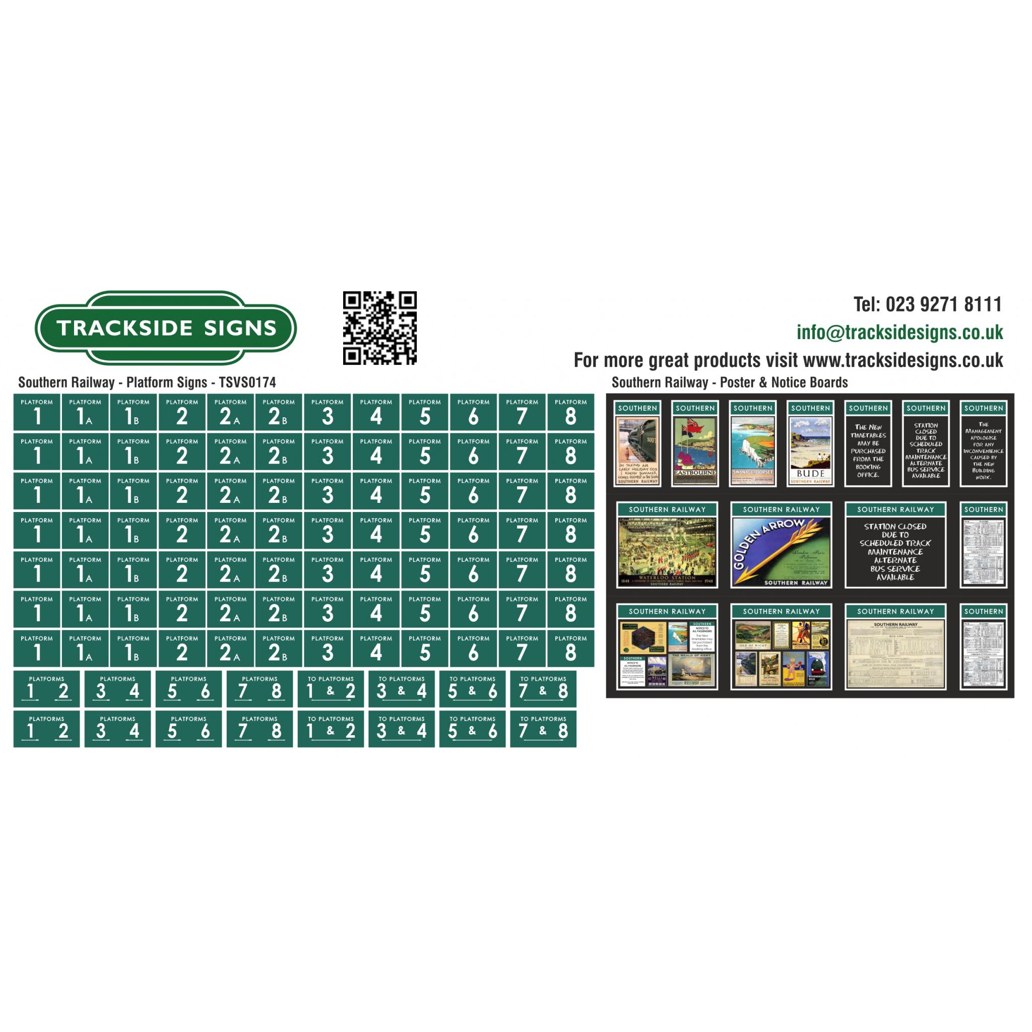 Southern Railway Full Station Set - OO Gauge | Model Railway Signs ...