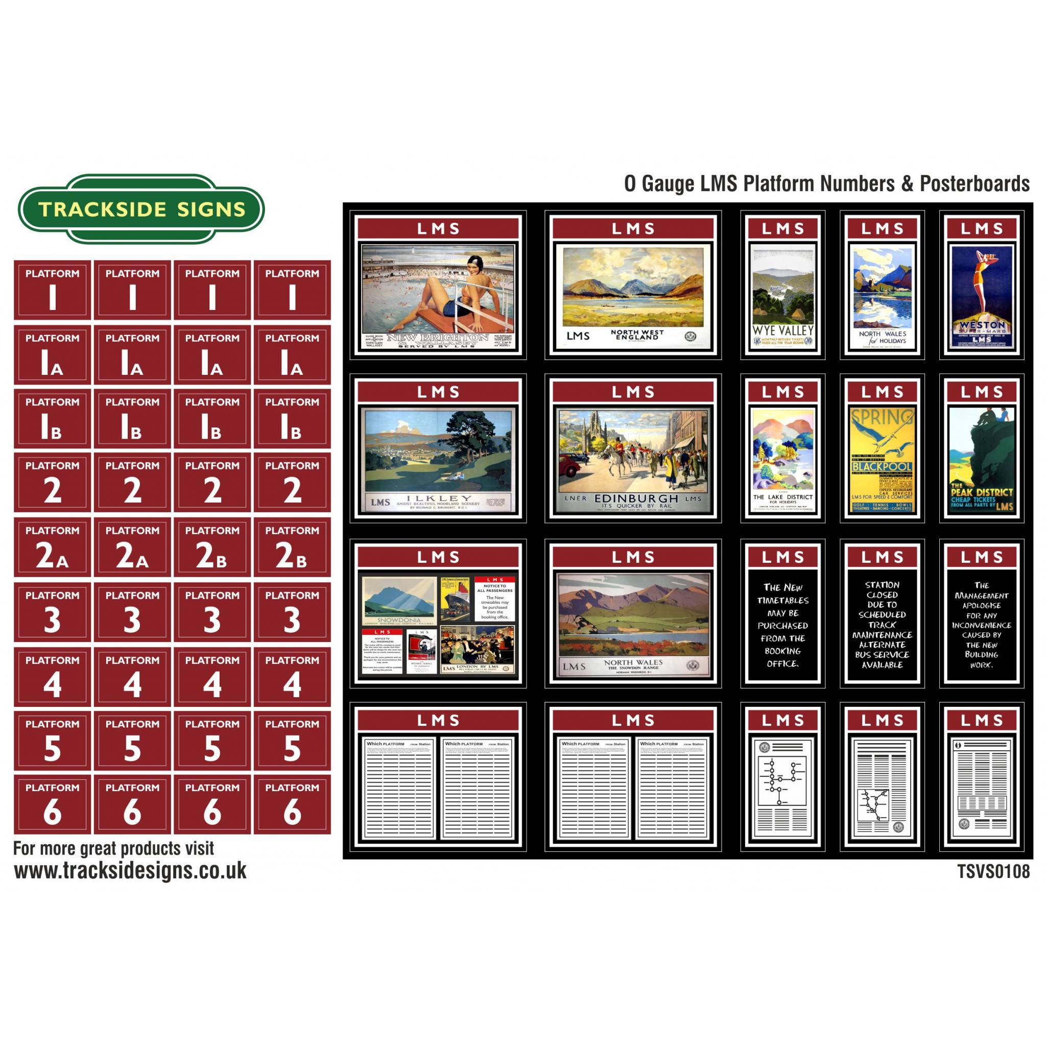 LMS - Full Station Sign Set - O Gauge | Model Railway Signs | Trackside ...