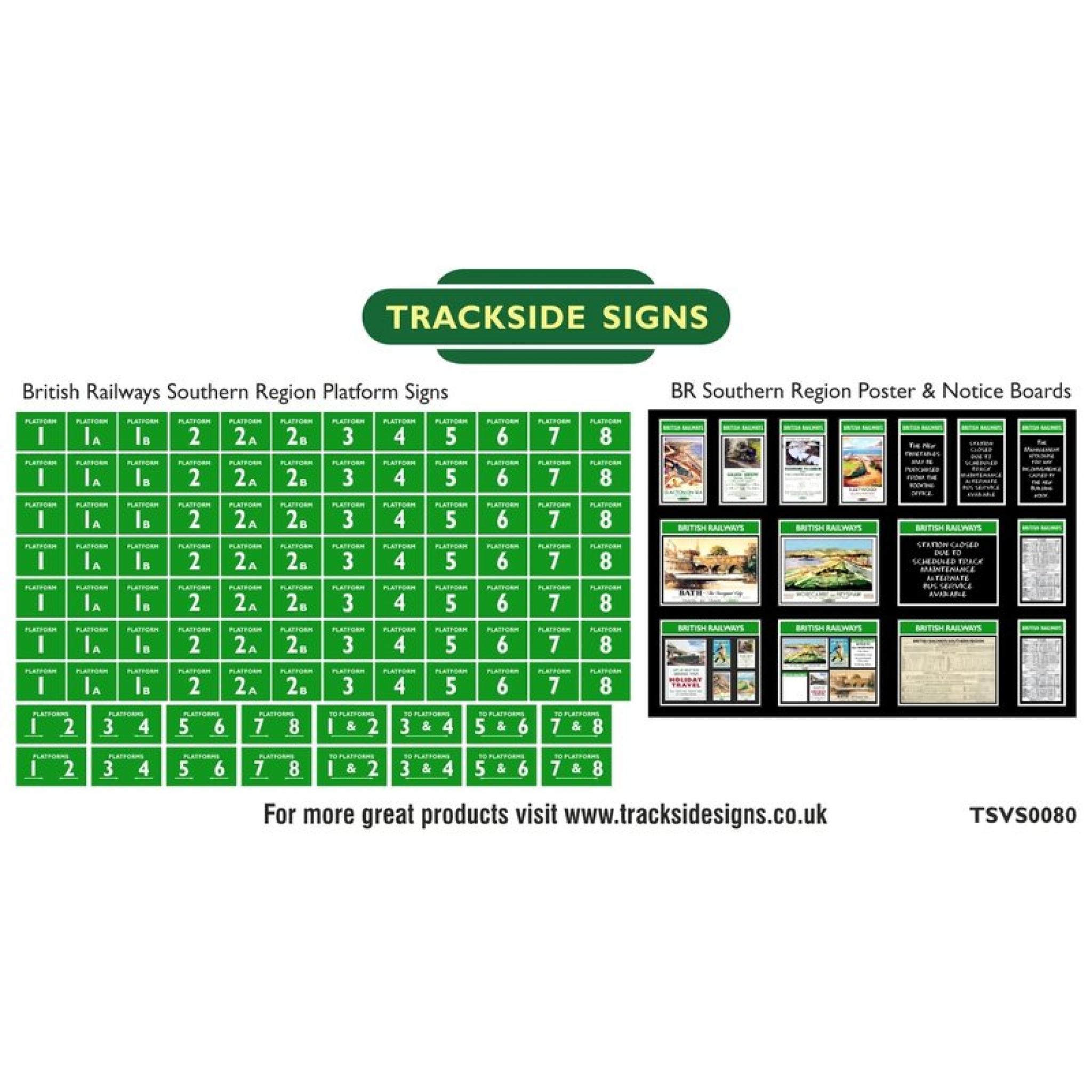 British Railways Southern Region Platform Numbers and Posterboards - N ...