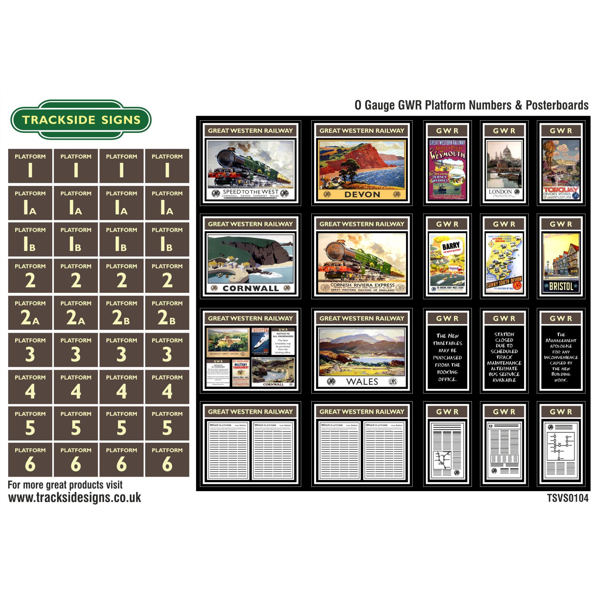 GWR - Full Station Sign Set - O Gauge | Model Railway Signs | Trackside ...