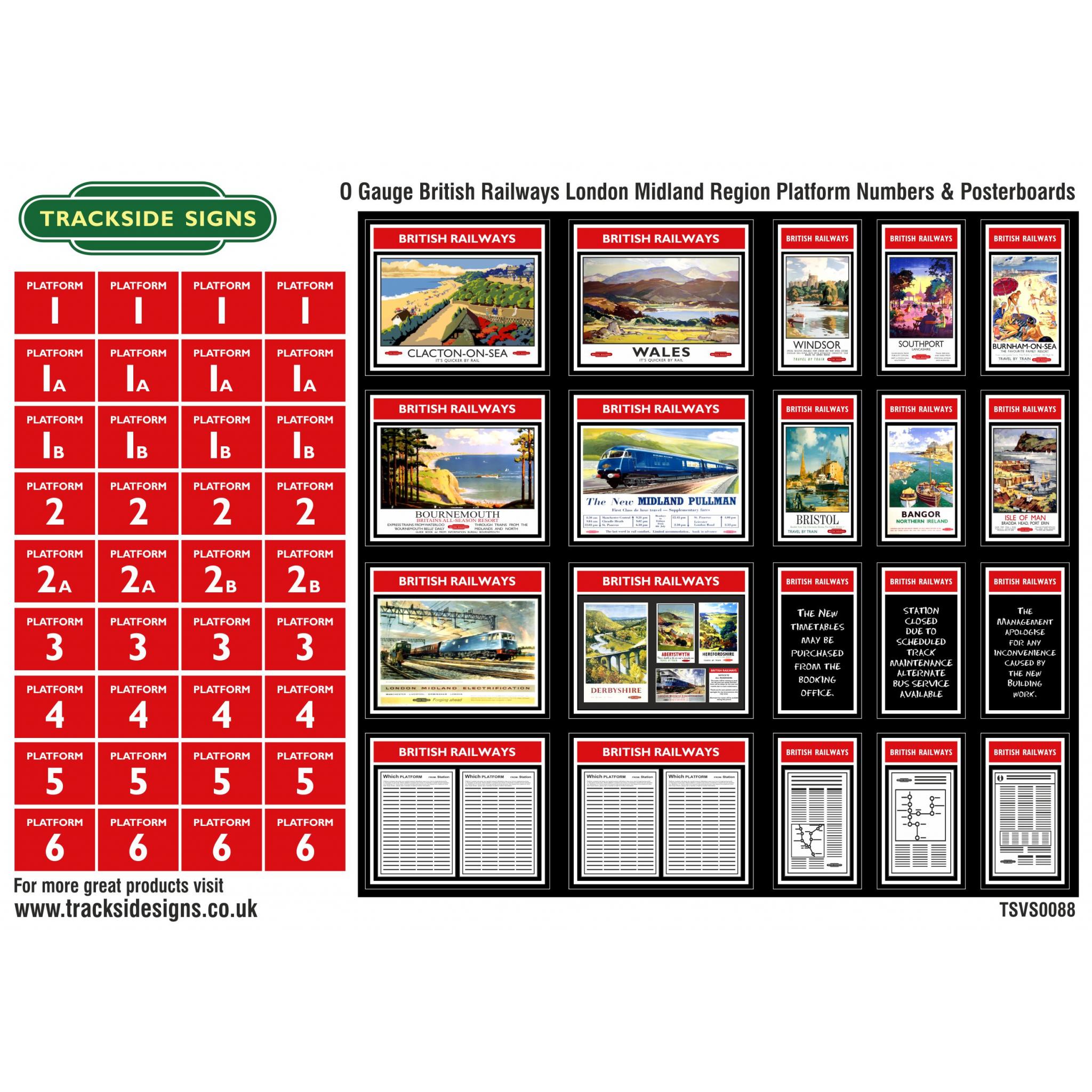 British Railways London Midland Region Full Station Sign Set - O Gauge ...