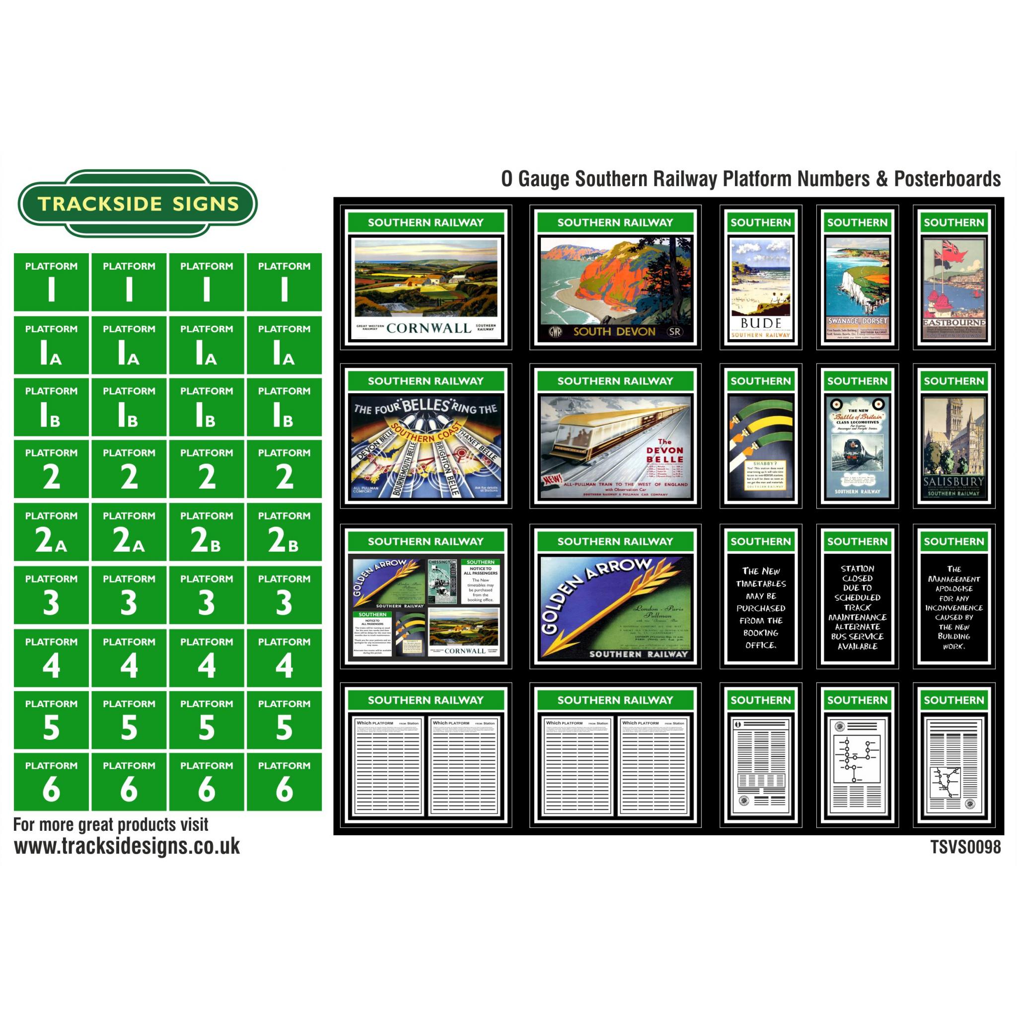 Southern Railway - Full Station Sign Set - O Gauge | Model Railway ...