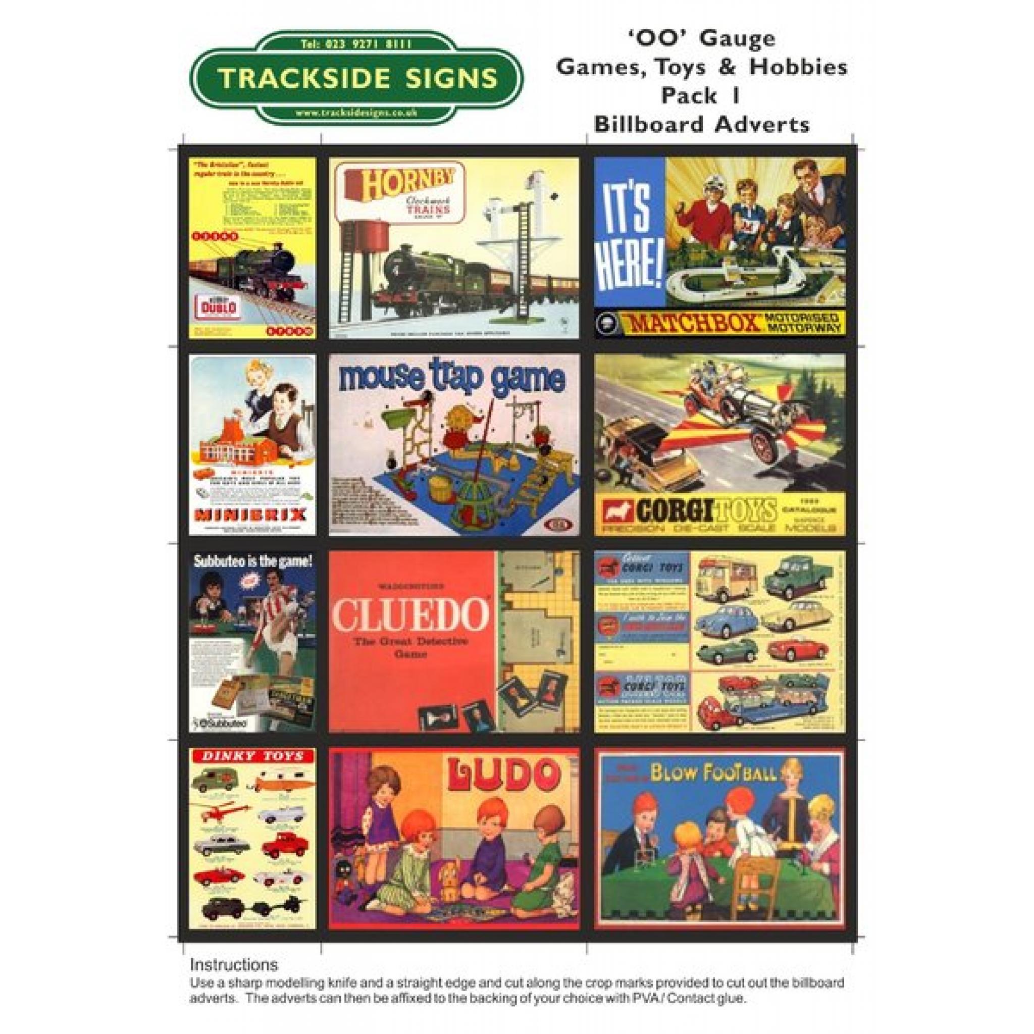 Toys & Hobbies Billboard Sheets Pack 1 - 'OO' Gauge