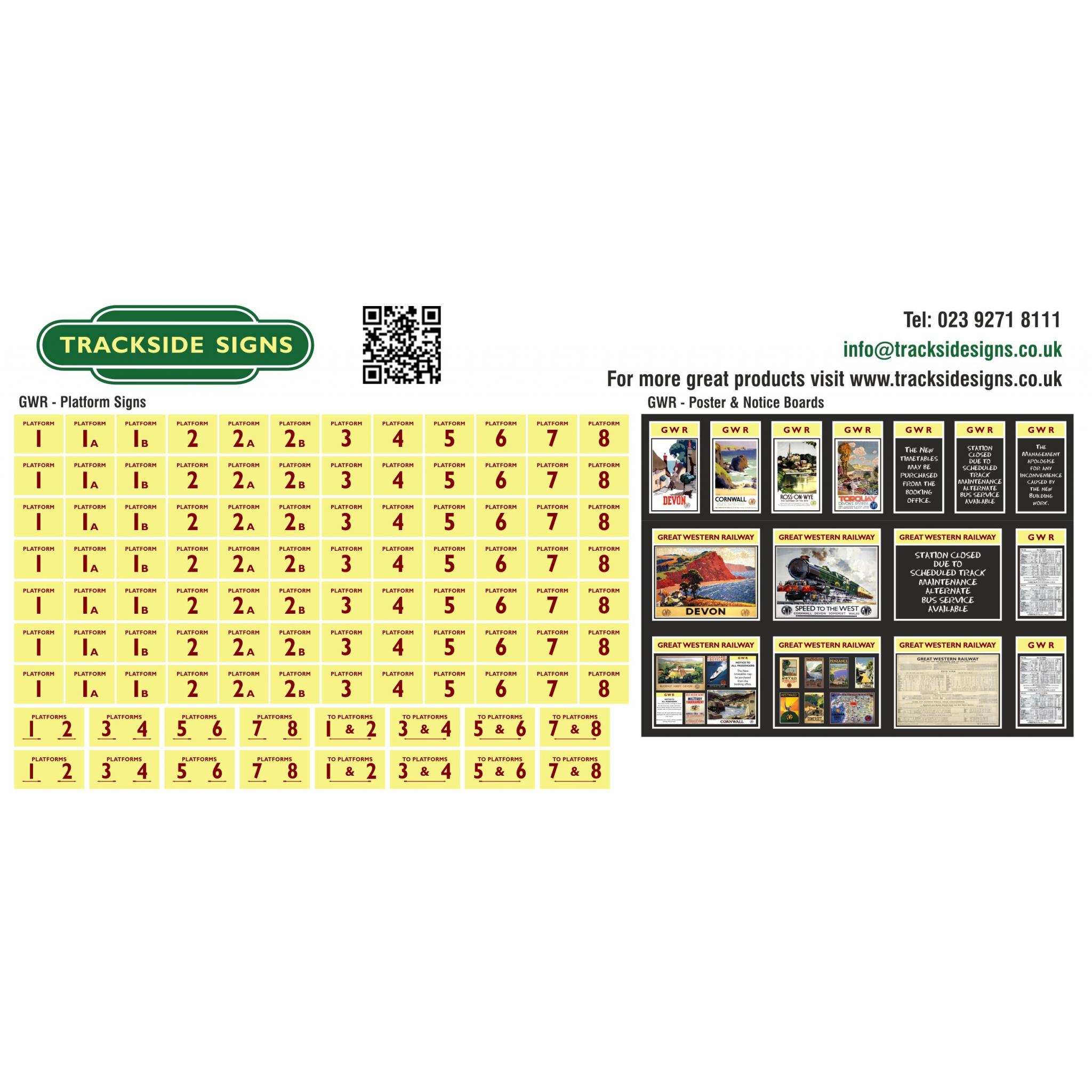 GWR Full Station Set - OO Gauge | Model Railway Name Signs | Trackside ...