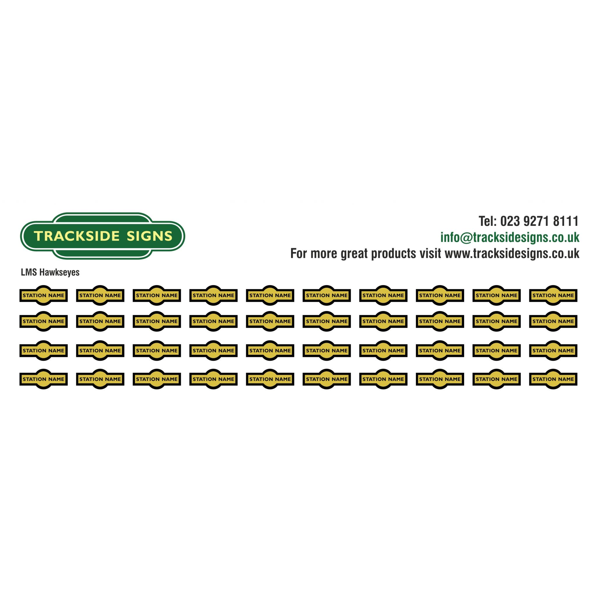 LMS Hawkeseye Signs - OO Gauge | Model Railway Signs | Trackside Signs