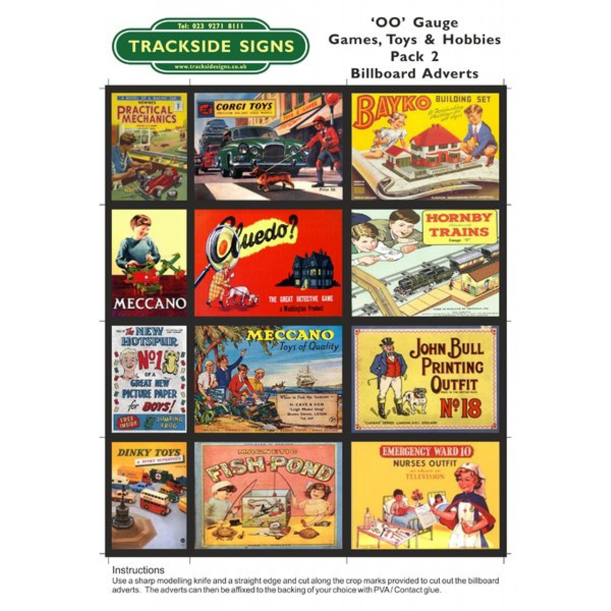 Toys & Hobbies Billboard Sheets Pack 2 - 'OO' Gauge