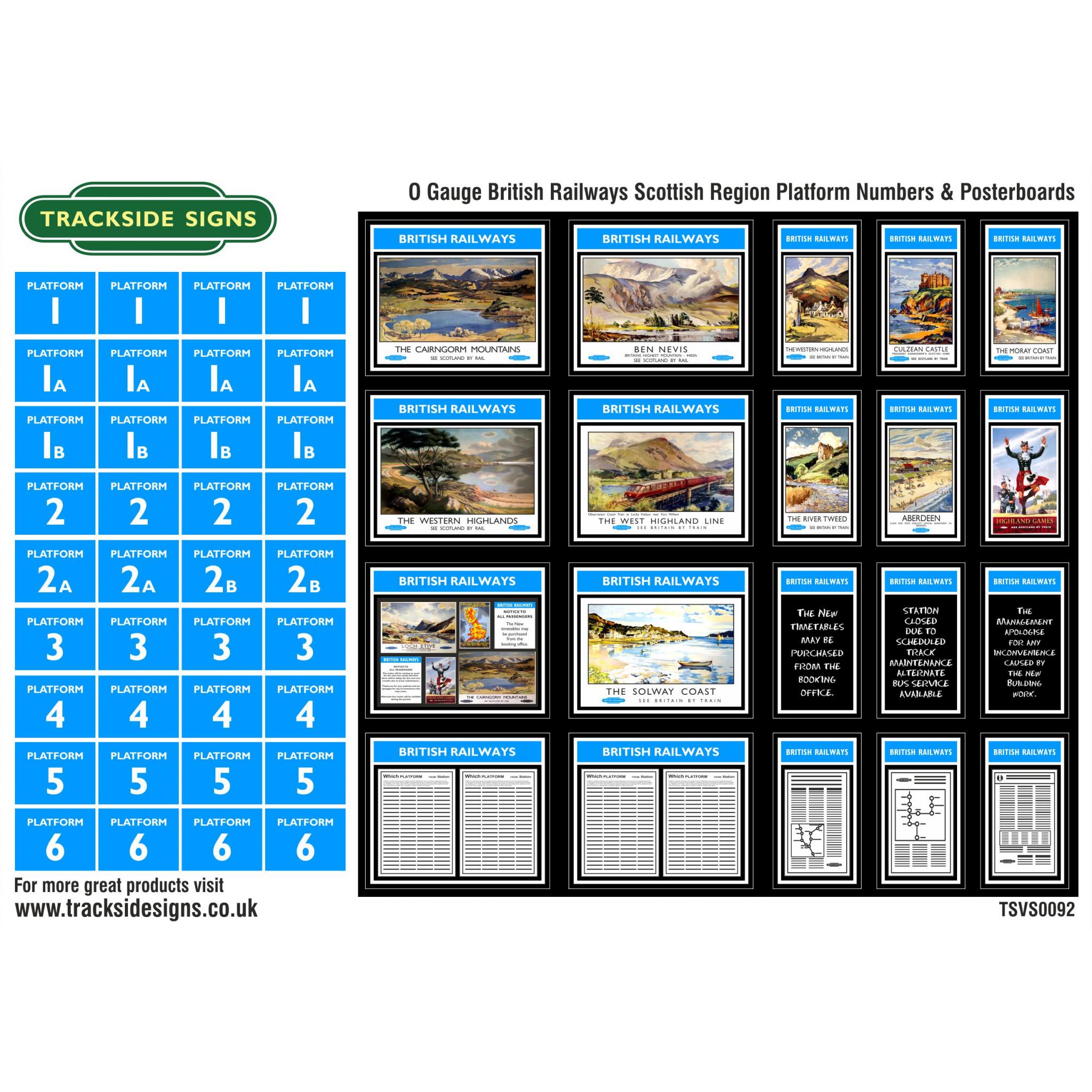 British Railways Scottish Region Full Station Sign Set - O Gauge ...