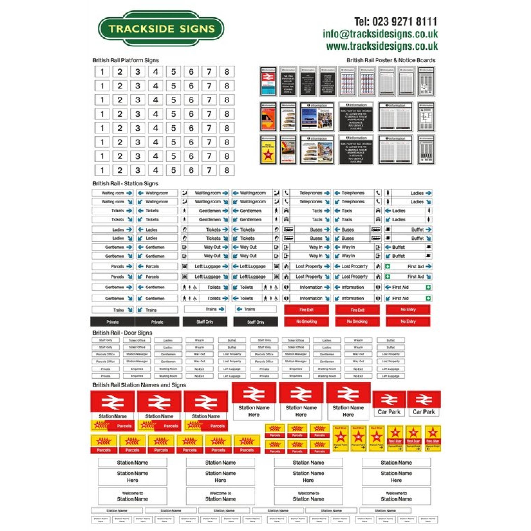 British Rail Full Station Sign Sets - N Gauge | Model Railway ...