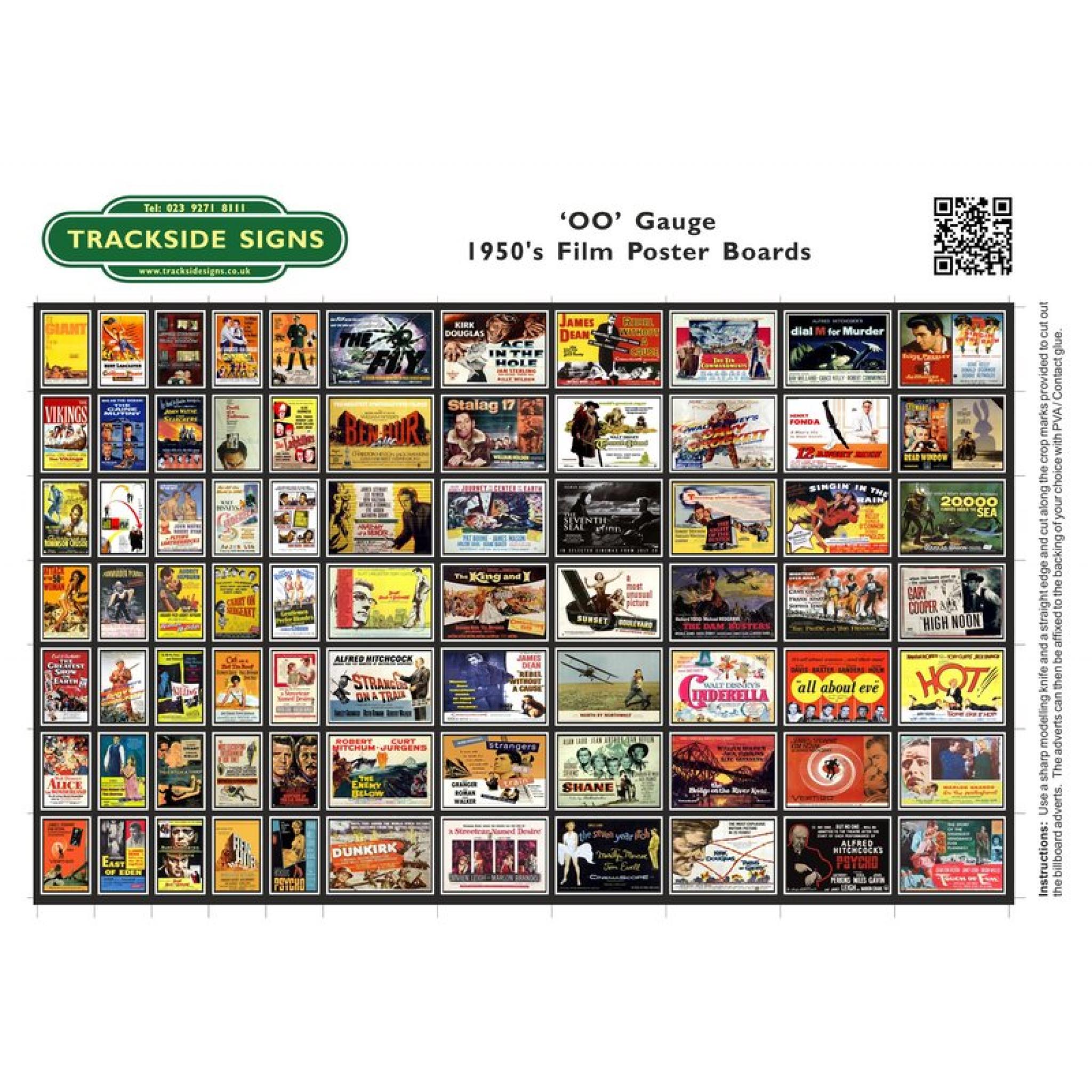 1960's Films Station Poster Board Sheets - 'OO' Gauge