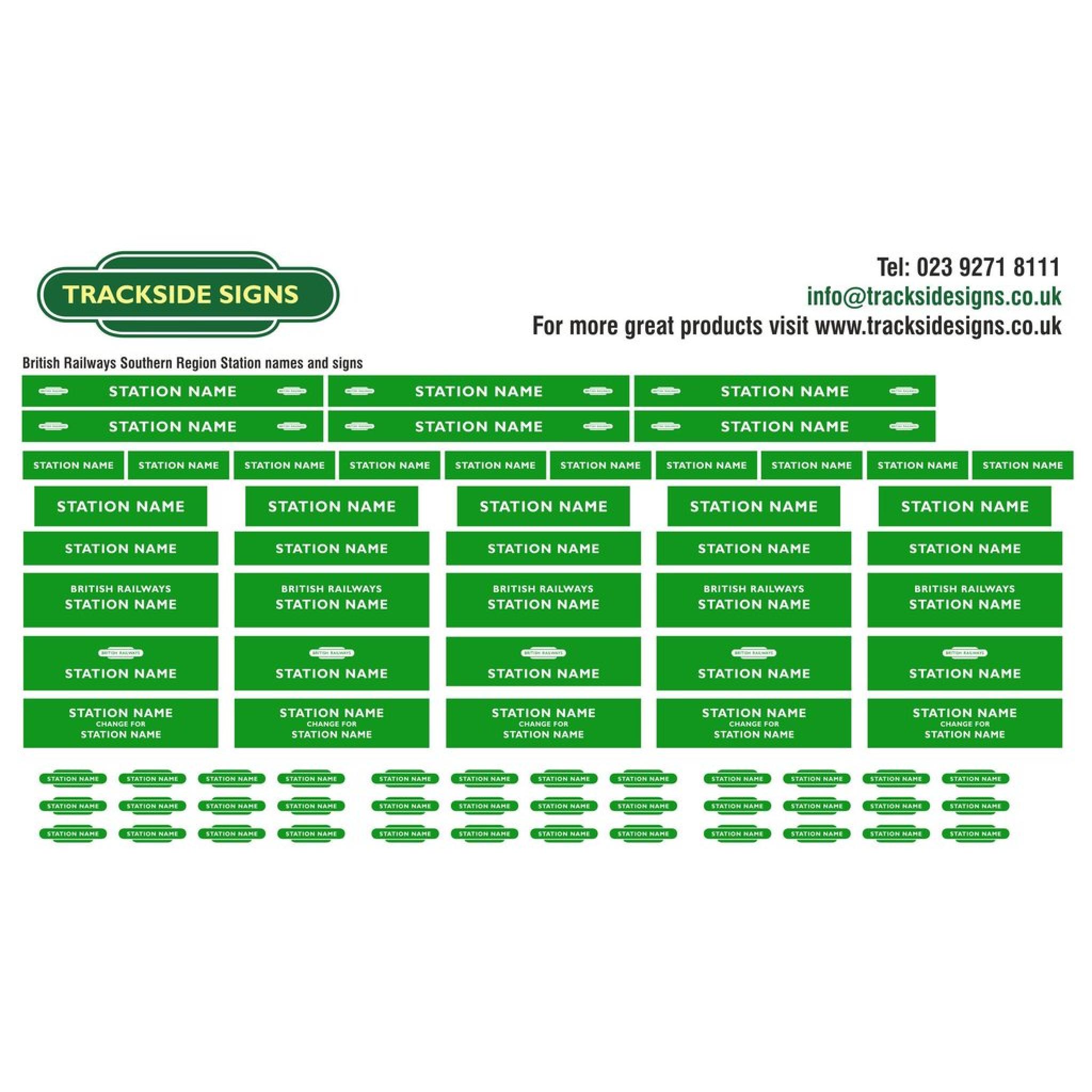 British Railways Southern Region Station Name Signs - OO Gauge | Model ...